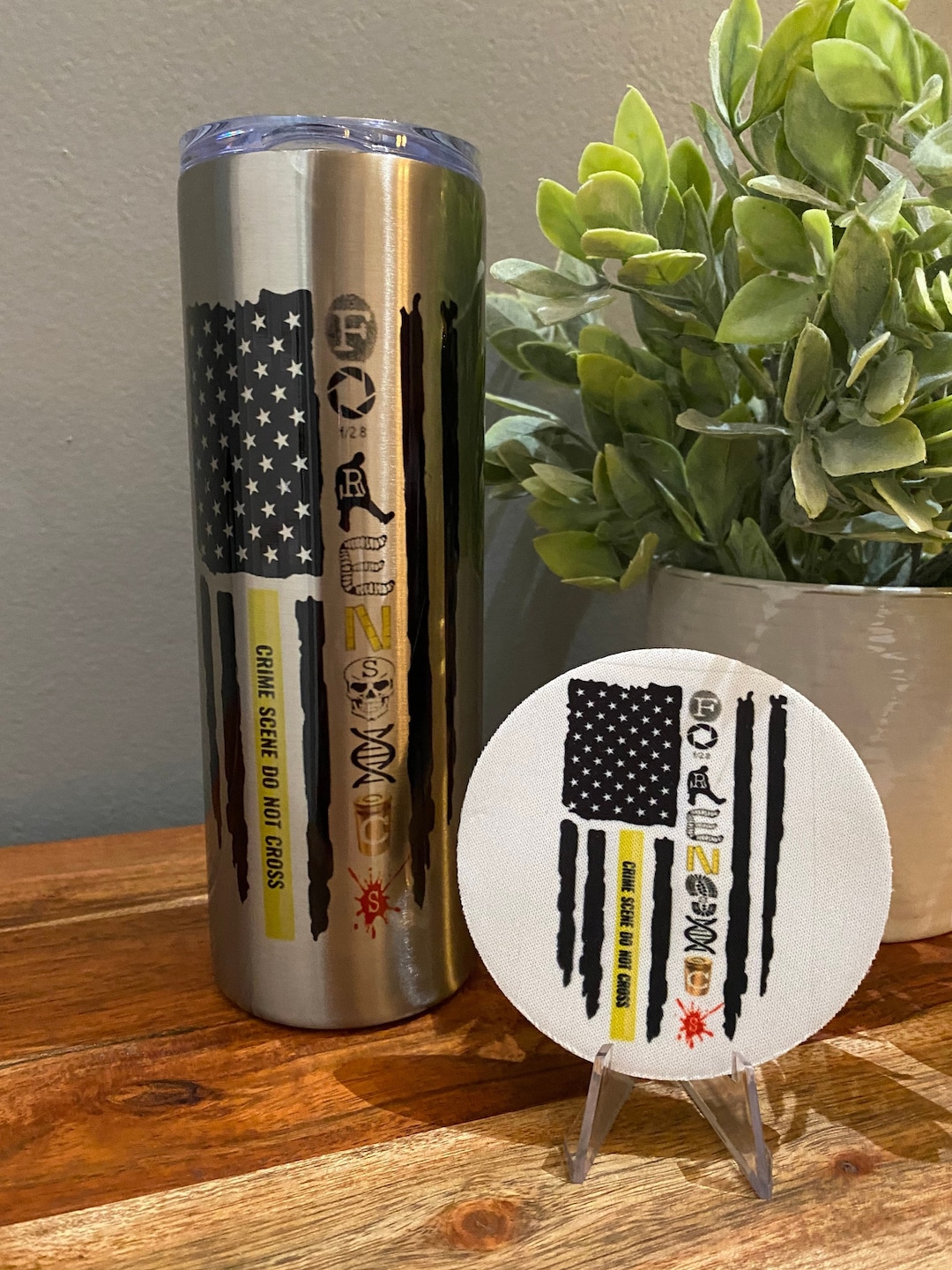 Forensic Flag Tumbler Coaster Crime Scene Forensics CSI Gift - Etsy