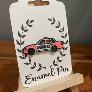 Pink Police Car Enamel Pin Law Enforcement Crime Scene Forensics Gift ...