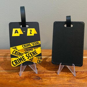 Crime Scene Yellow Placard Numbers Letters Luggage Tags Bag Organizer ...