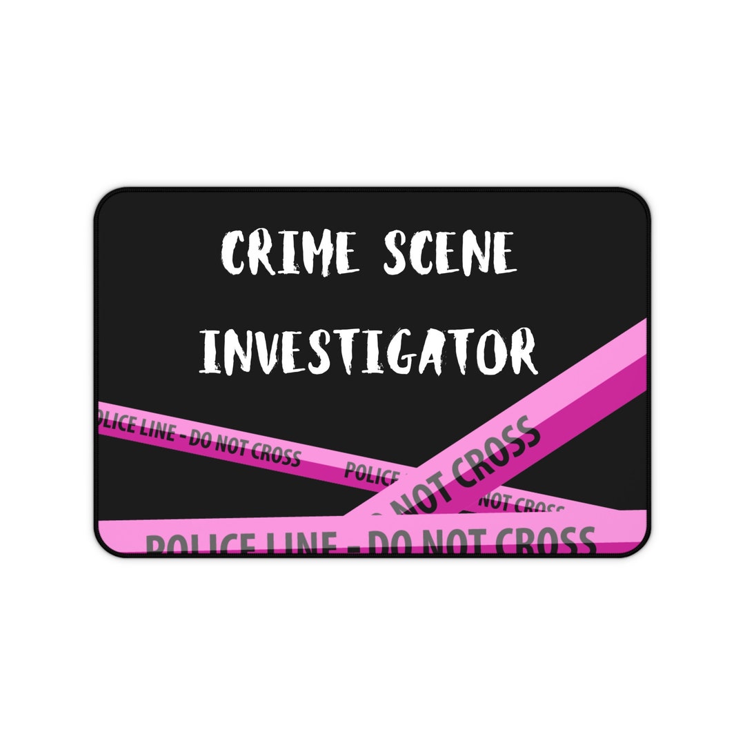 Crime Scene Investigator Desk Mat Pink and Black Forensics CSI Gift ...