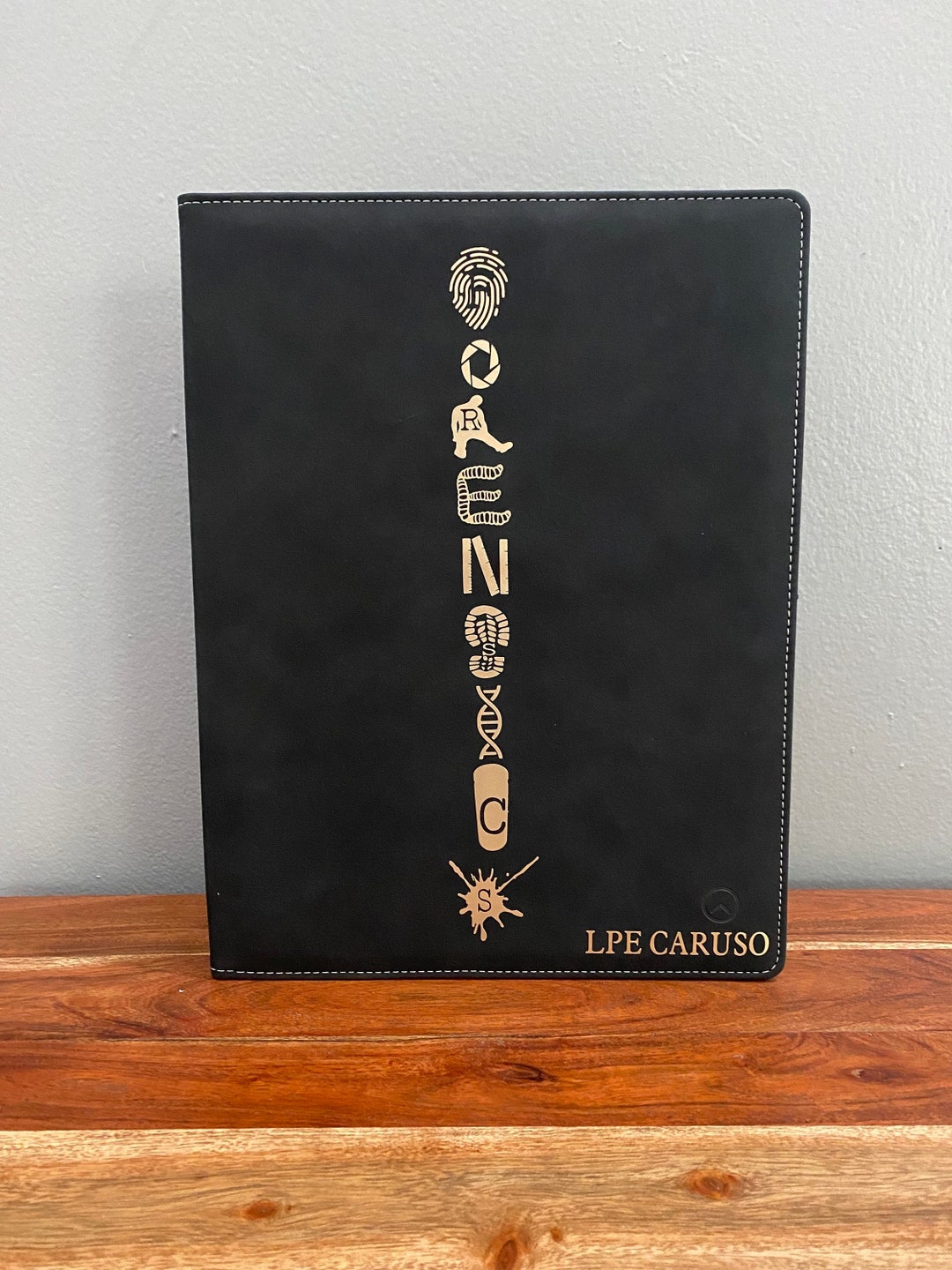 Black Suade Professional Forensics Padfolio Folder Crime Scene CSI ...