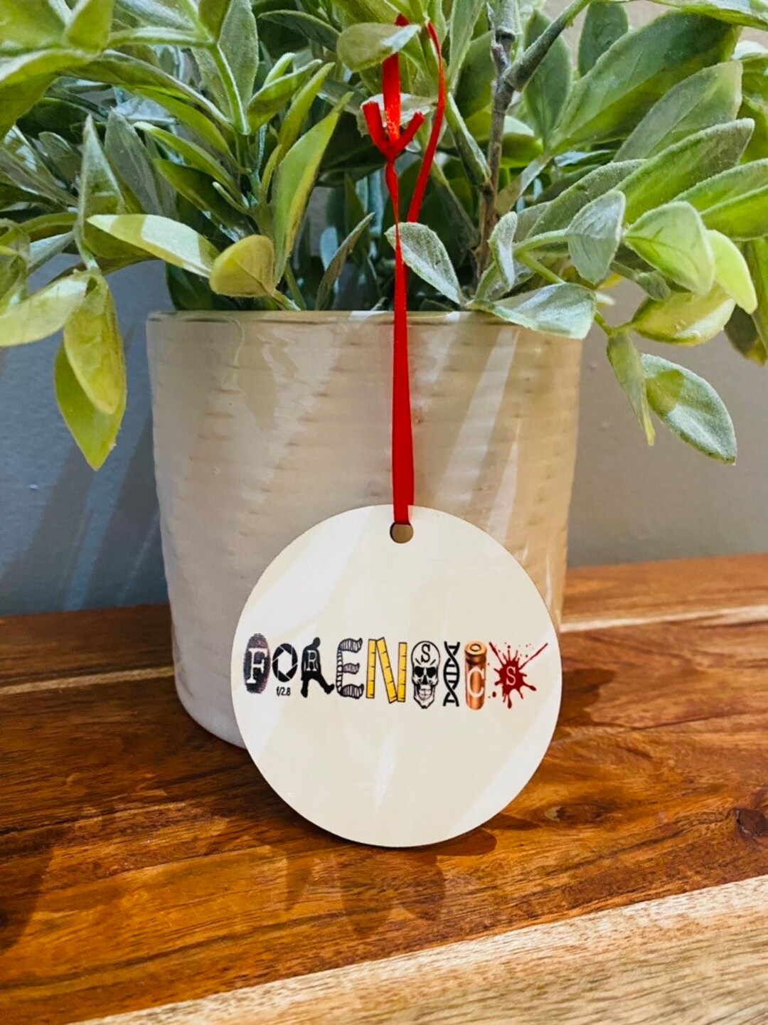 Crime Scene Forensic Flag Christmas Tree Ornament Holiday Season Gift ...