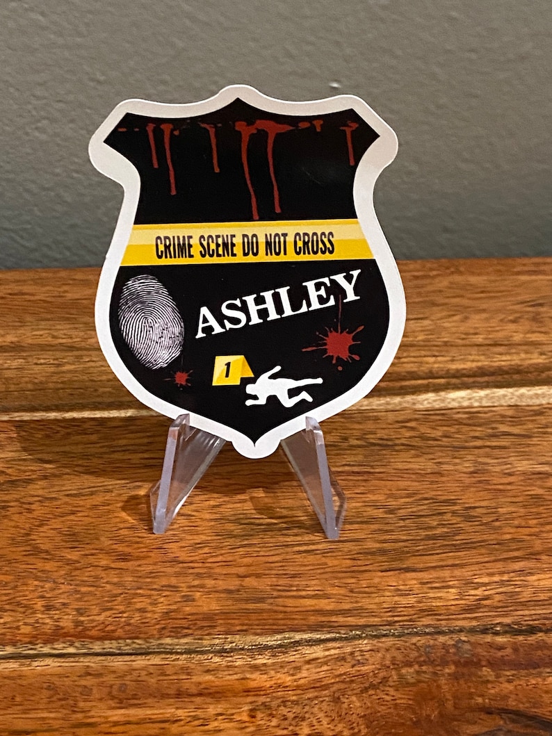 Personalized Crime Scene Shield Stickers Forensics Gift CSI - Etsy