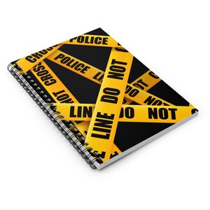 Print on Demand Crime Scene Tape Spiral Notebook - Ruled Line Forensics ...