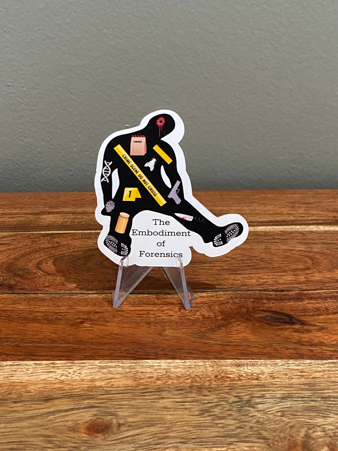 The Embodiment of Forensics Crime Scene Dead Body Outline Stickers ...