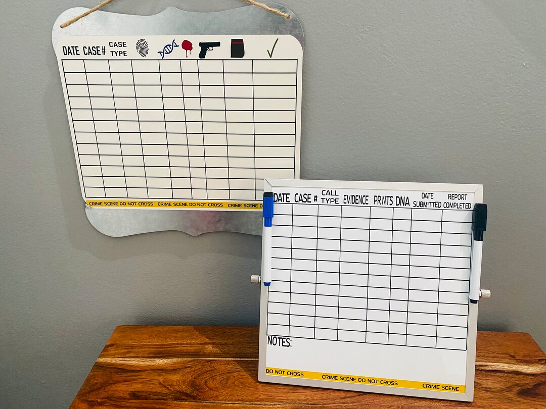 Crime Scene to Do List Dry Erase Board Magnetic With Stand Organize ...