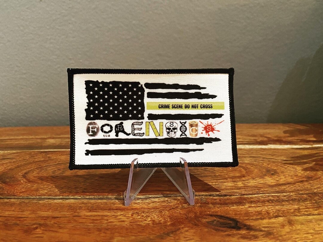 Forensic Flag Iron on or Velcro Patch Forensics Gifts CSI Crime Scene ...