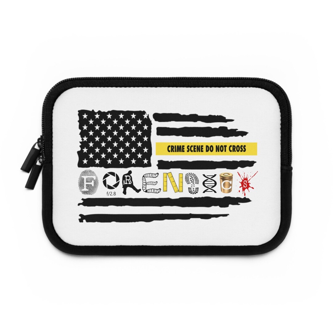 Forensic Flag Laptop Sleeve Crime Scene CSI Back to College Criminal ...