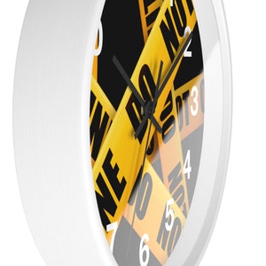 Print on Demand Crime Scene Tape Wall Clock Forensics Office Products ...