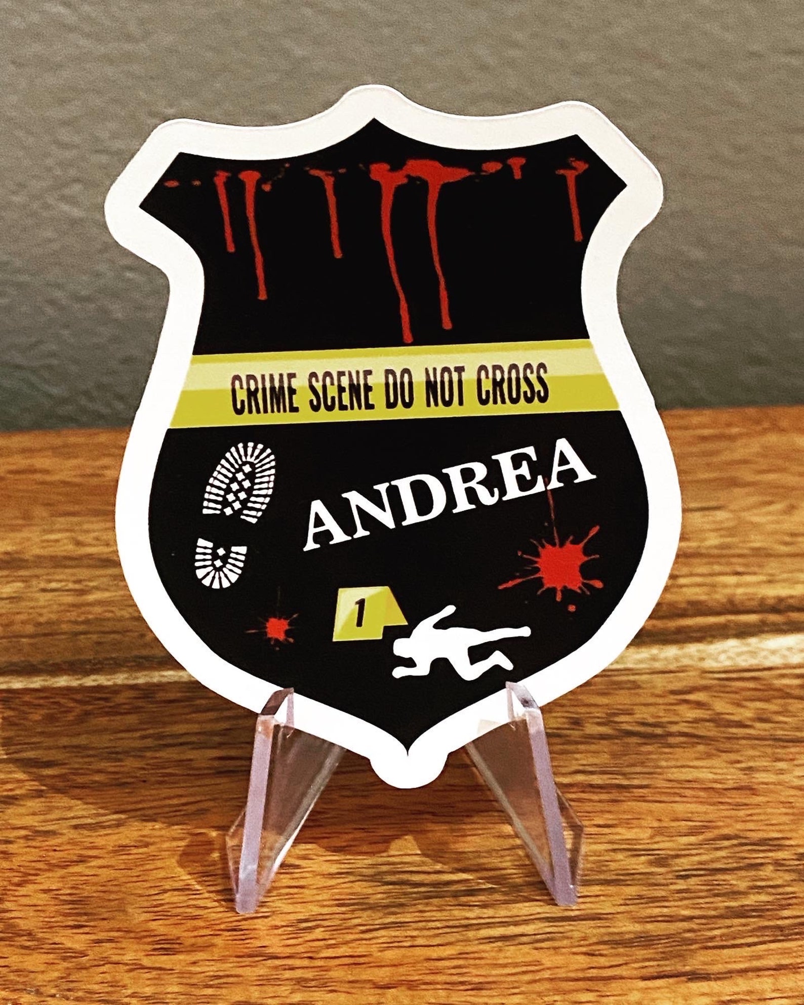 Personalized Crime Scene Shield Stickers Magnets Forensics CSI Gift - Etsy