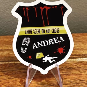 Personalized Crime Scene Shield Stickers Magnets Forensics CSI Gift - Etsy
