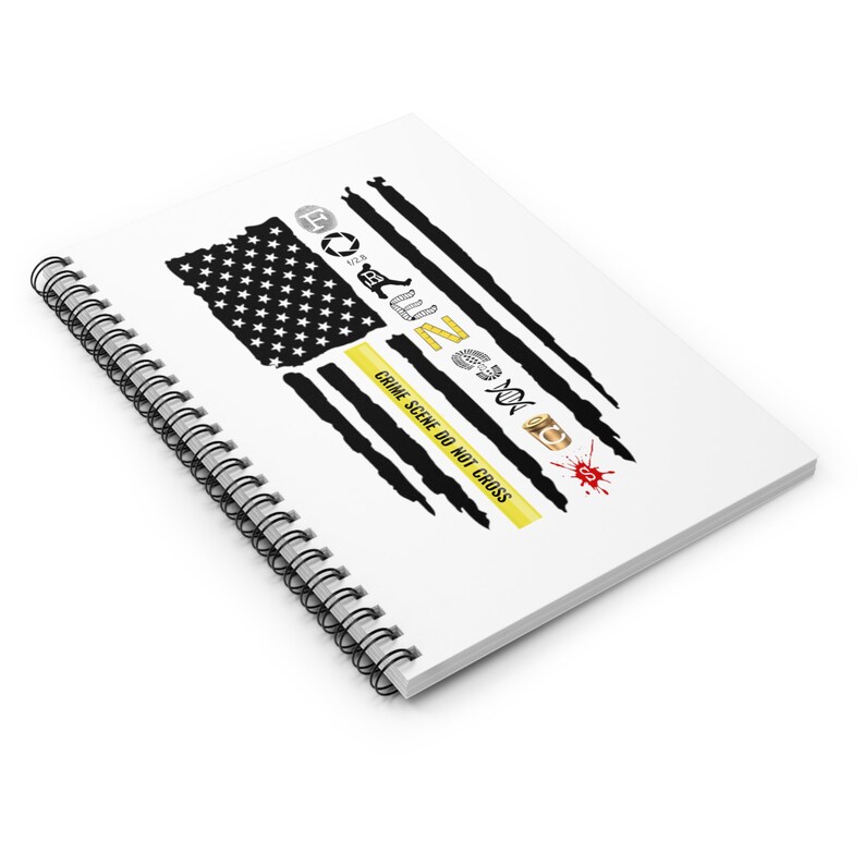 Print on Demand Crime Scene Flag Spiral Notebook - Ruled Line Forensics ...