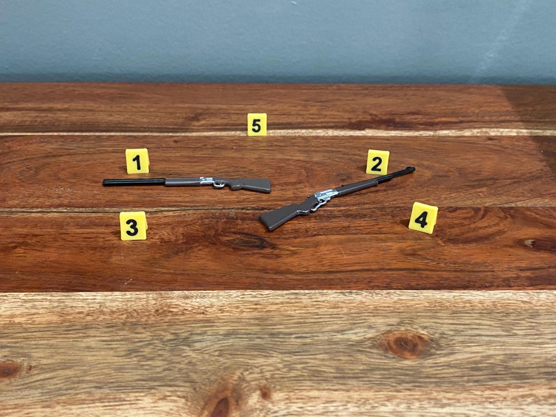Miniature Yellow Evidence Placards 3D Forensics True Crime - Etsy