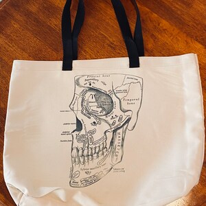Anatomy Body Parts Skeleton Tan Tote Bag Gift - Etsy