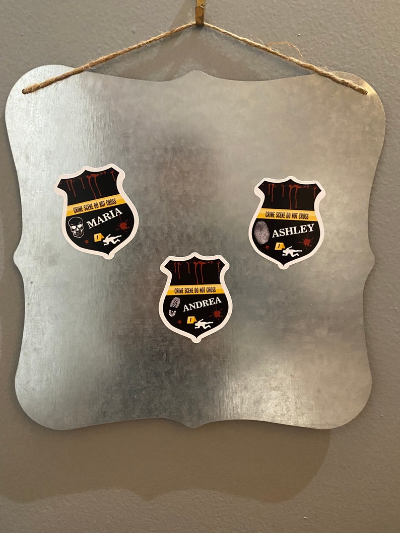 Personalized Crime Scene Shield Stickers Forensics Gift CSI - Etsy