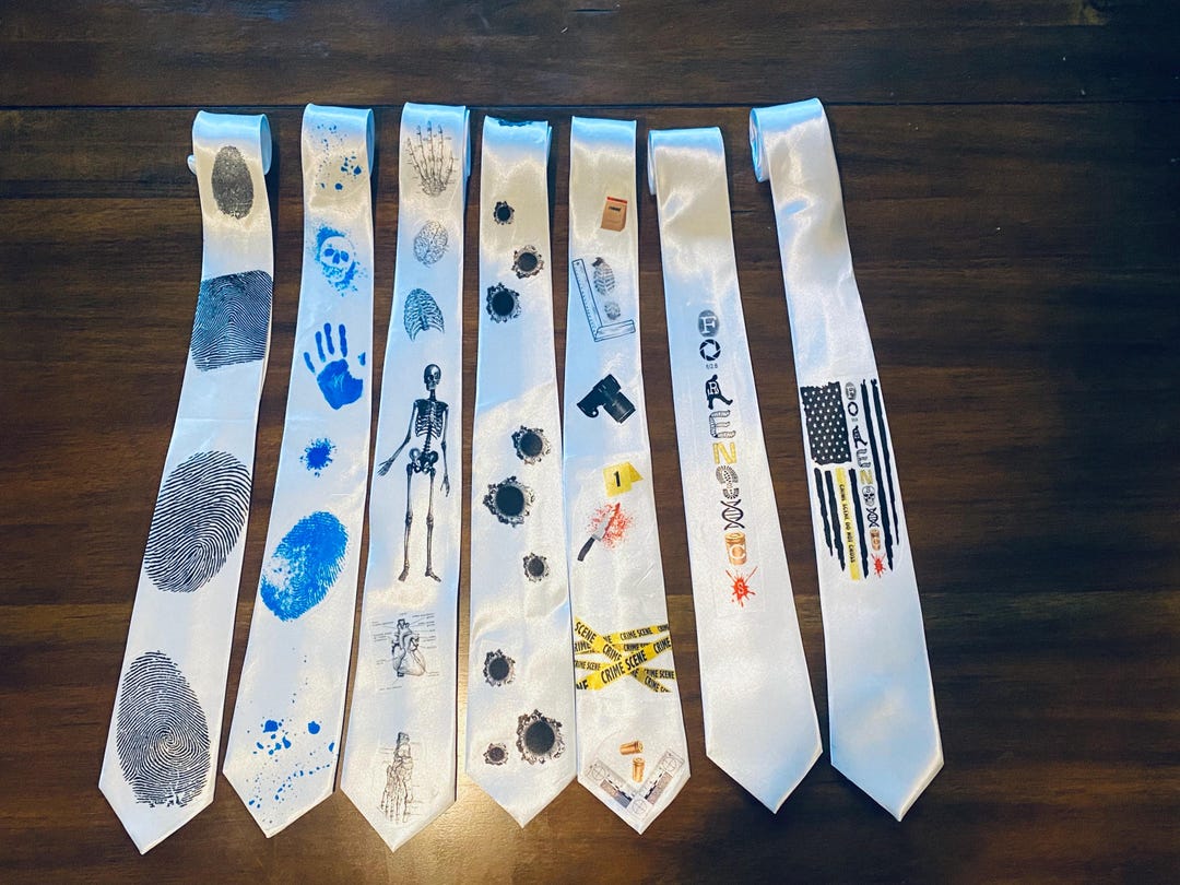 Crime Scene Necktie, Unique Ties for Men, Formal Neckwear, Gift for Him ...