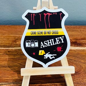 Personalized Crime Scene Shield Stickers Magnets Forensics CSI Gift - Etsy