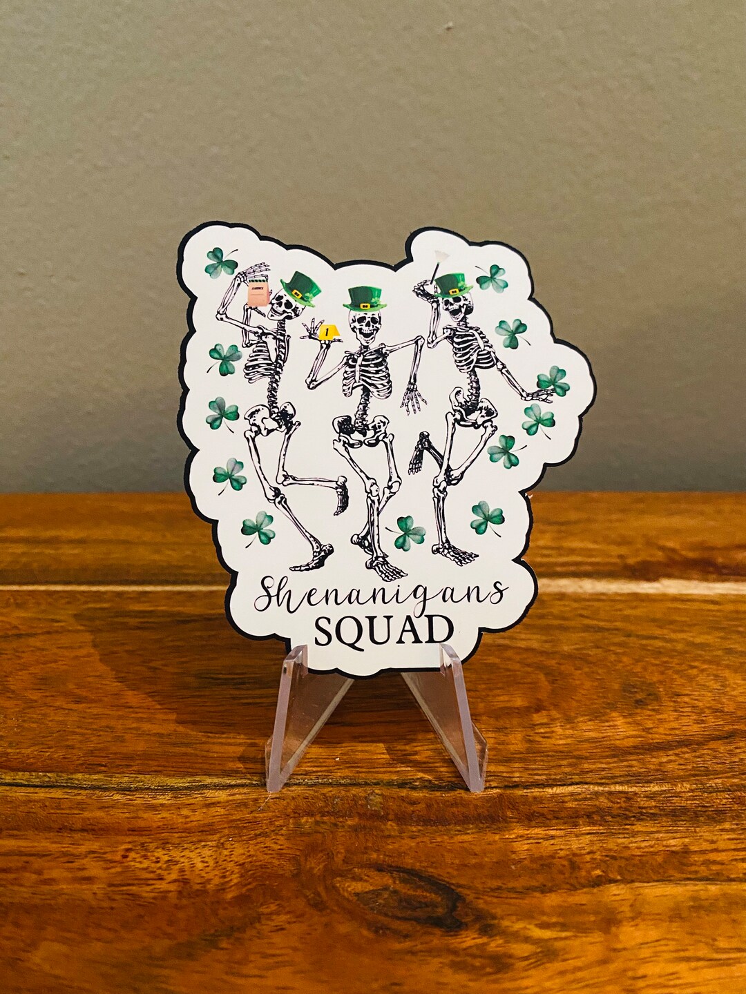 St. Patrick's Day Skull Shenanigans Squad Crime Scene Forensics Sticker ...