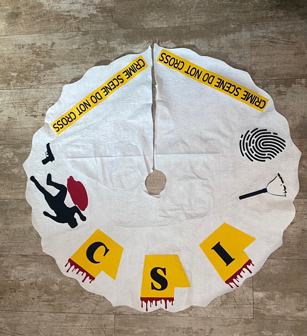 Crime Scene Christmas Tree Skirt Forensics Gift - Etsy