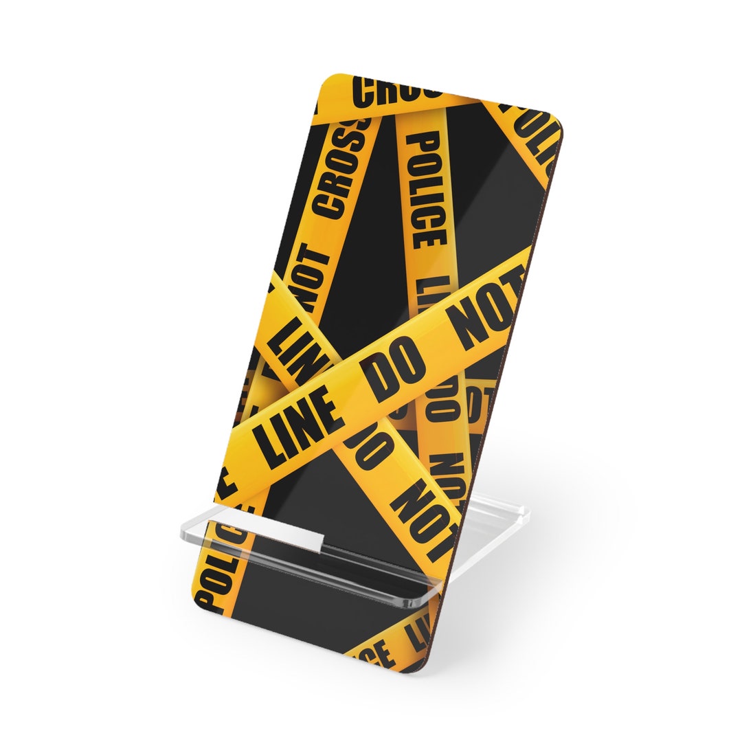 Print on Demand Crime Scene Tape Mobile Display Stand for Smartphones ...