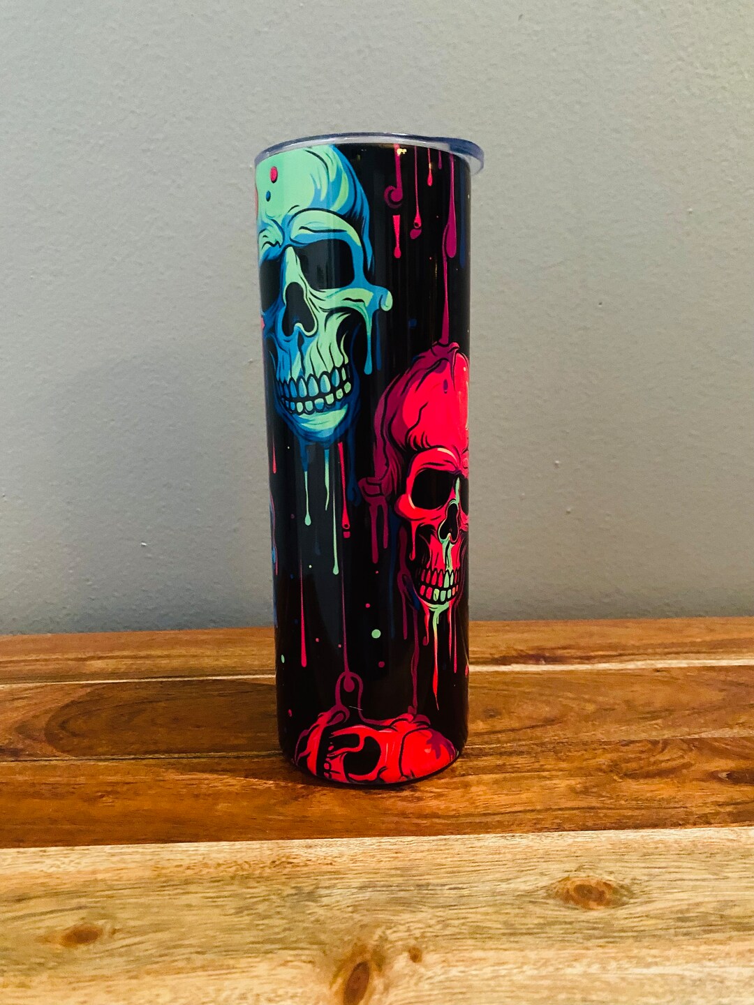 Colorful Neon Skull Tumbler Coaster Crime Scene Forensics CSI Gift - Etsy