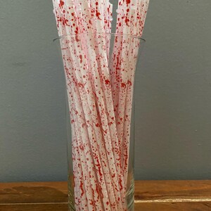 11" Plastic Bloody Straw Crime Scene Forensics Blood Spatter Blood ...