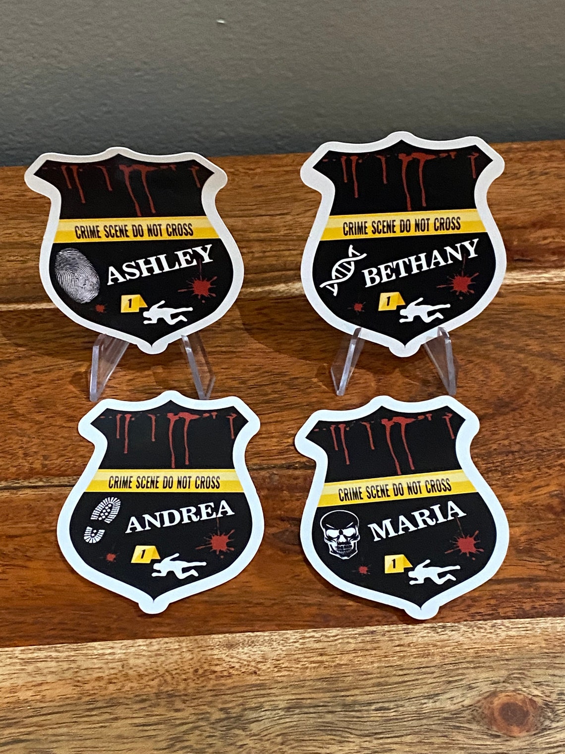 Personalized Crime Scene Shield Stickers Forensics Gift CSI - Etsy
