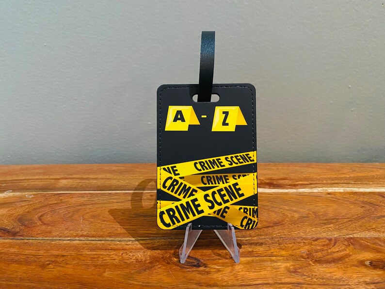 Crime Scene Yellow Placard Numbers Letters Luggage Tags Bag - Etsy