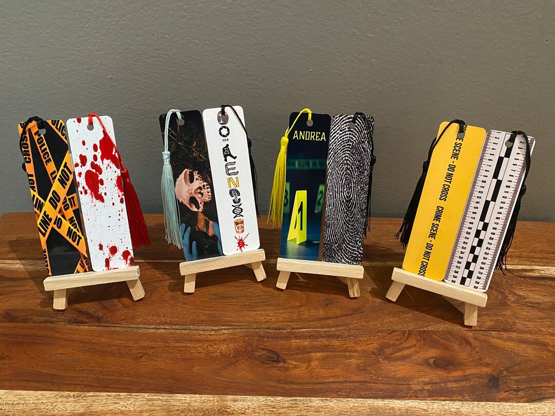 Crime Scene Bookmarks Thin Metal Forensics Reading Notes Gift CSI True ...