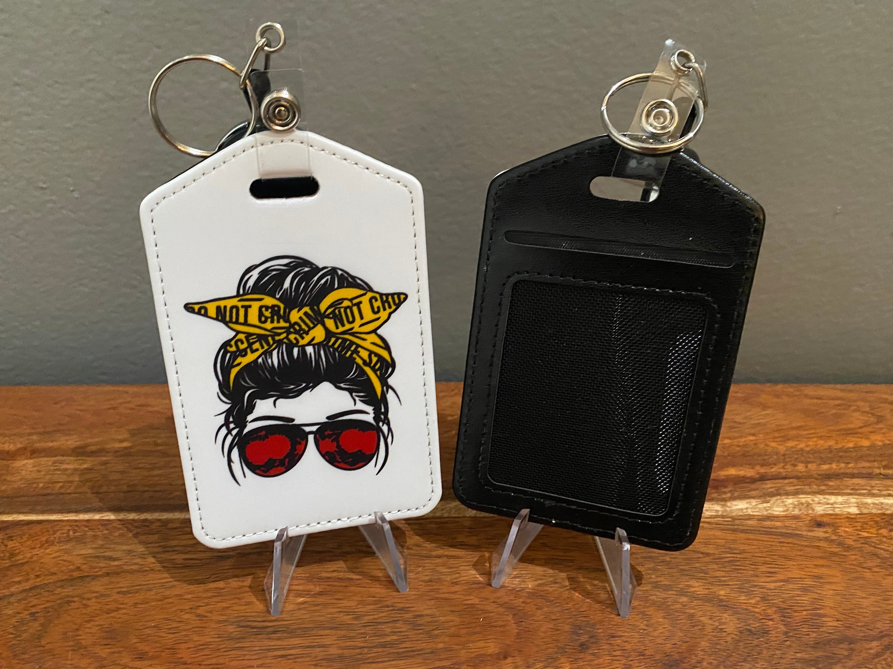 Crime Scene ID Badge Holders With Retractable Clip Work Badge Holder ...