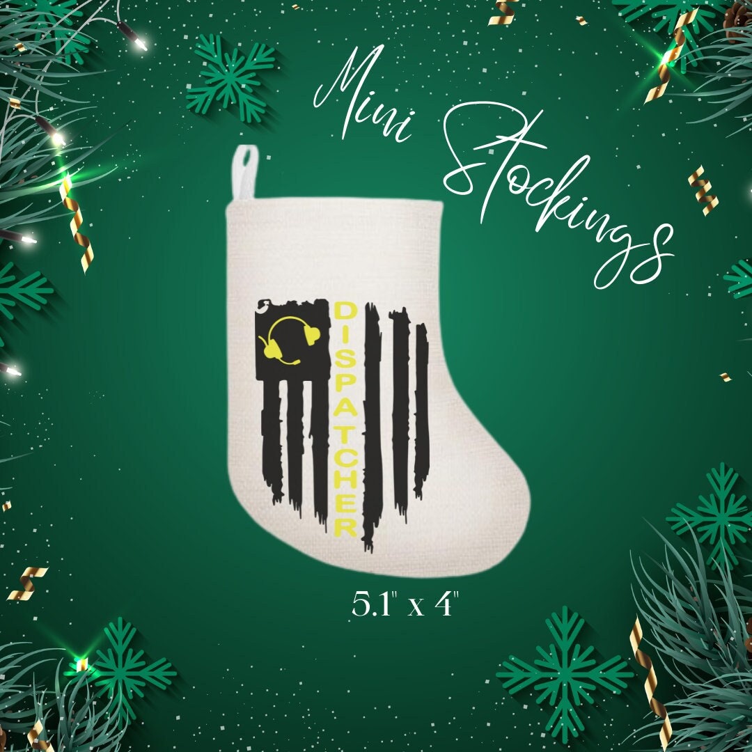 Police Dispatcher Thin Gold Line Christmas Stockings Holiday Gift - Etsy