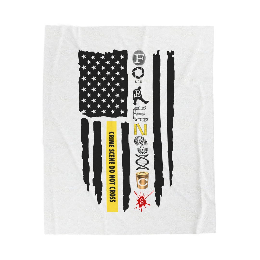 Forensics Crime Scene Flag Velveteen Plush Blanket | Police ...