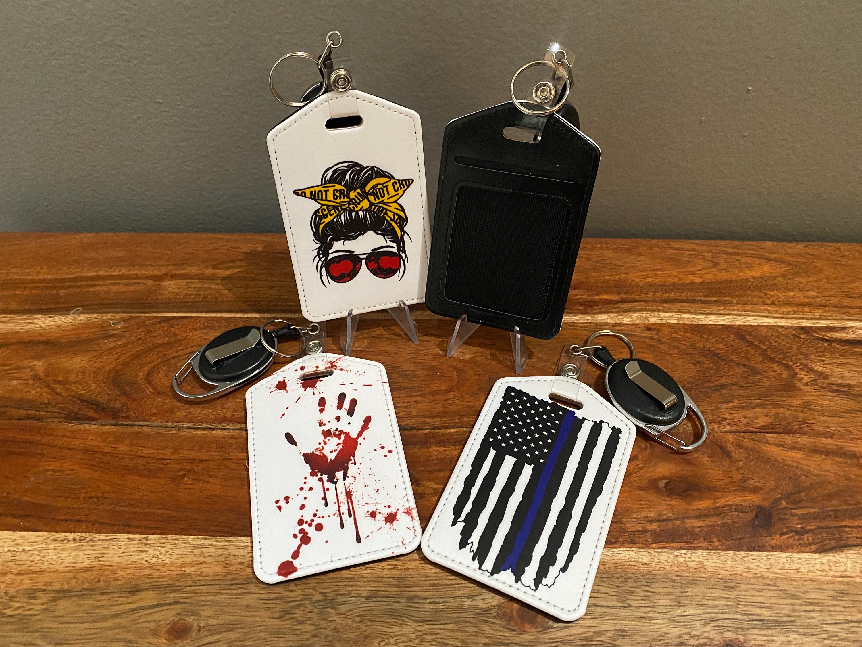 Crime Scene ID Badge Holders With Retractable Clip Work Badge Holder ...