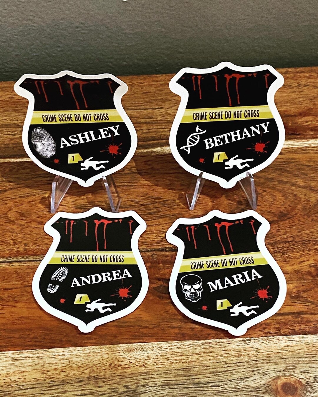 Personalized Crime Scene Shield Stickers Magnets Forensics CSI Gift - Etsy