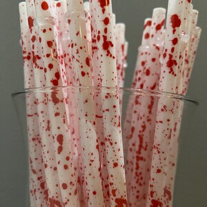 11" Plastic Bloody Straw Crime Scene Forensics Blood Spatter Blood ...