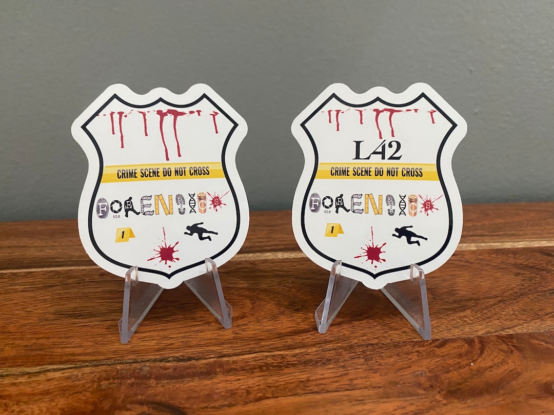 Crime Scene Shield Stickers Forensics Gift CSI Blood Spatter Evidence ...