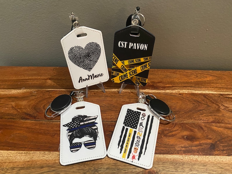 Crime Scene ID Badge Holders With Retractable Clip Work Badge Holder ...