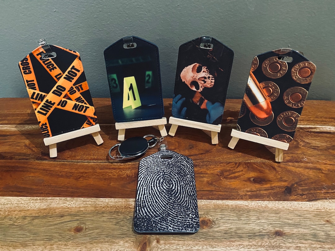 Crime Scene ID Badge Holders With Retractable Clip Work Badge Holder ...