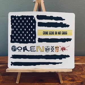 Forensic Science Flag Stickers Magnets Forensics Gift CSI Crime Scene ...