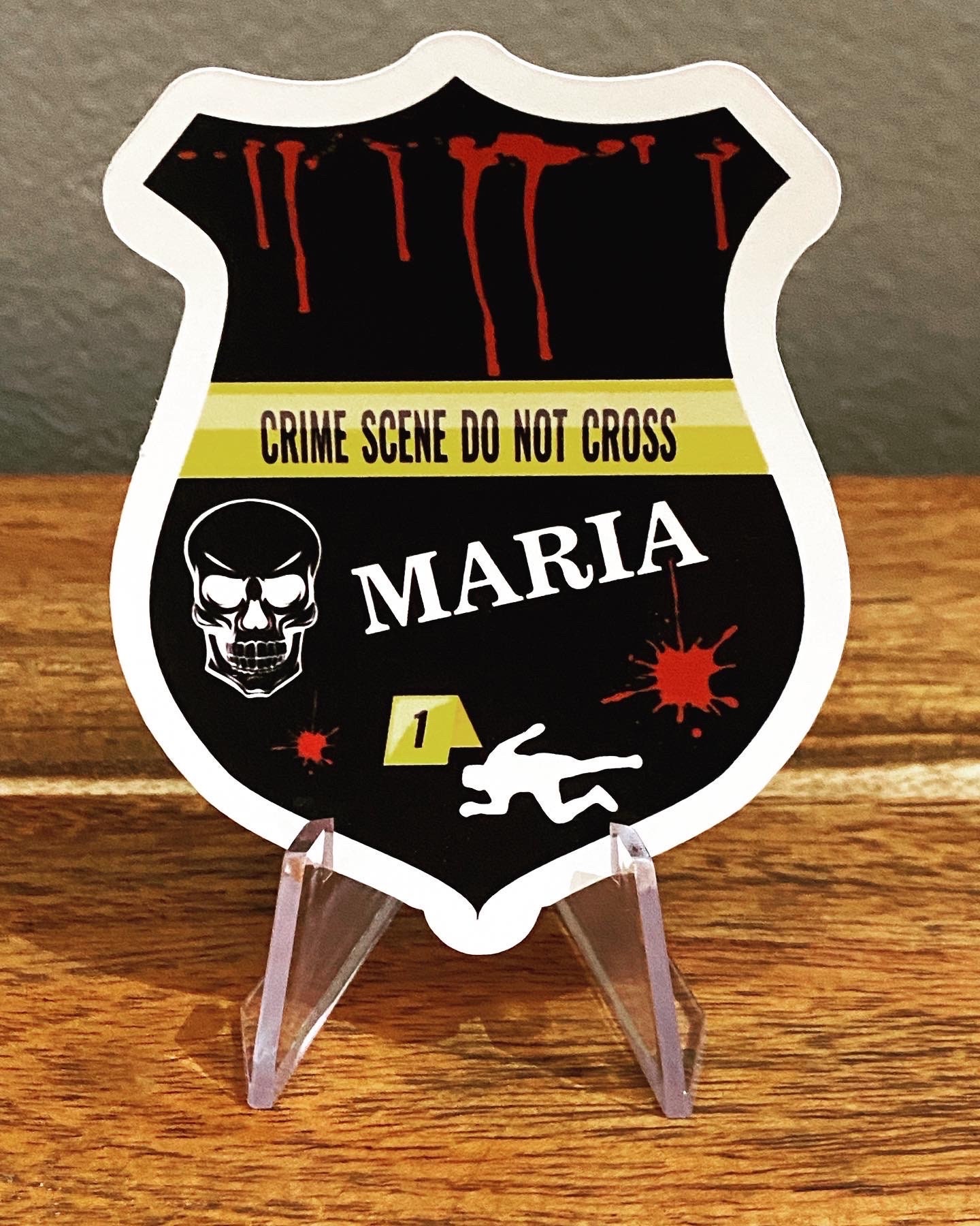 Personalized Crime Scene Shield Stickers Magnets Forensics CSI Gift - Etsy