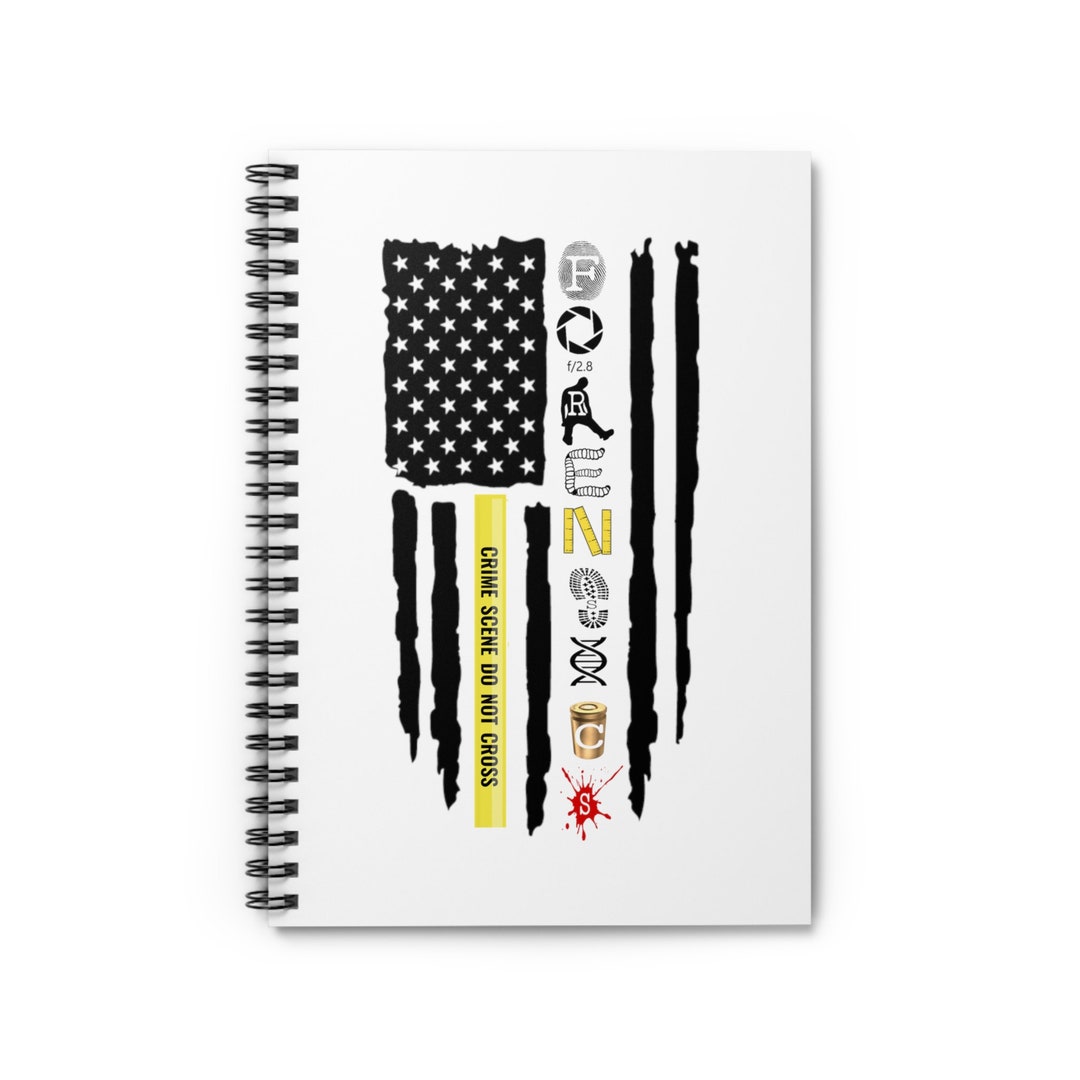 Print on Demand Crime Scene Flag Spiral Notebook - Ruled Line Forensics ...