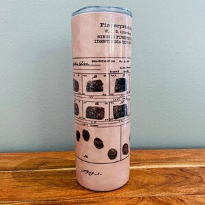 Vintage Ten Print Fingerprint Card Tumbler Cup Crime Scene Latents ...