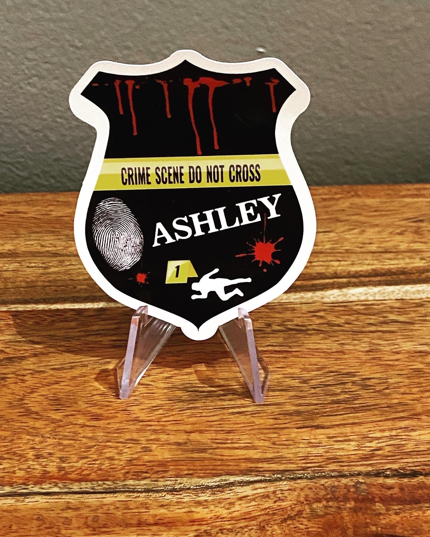 Personalized Crime Scene Shield Stickers Magnets Forensics CSI Gift - Etsy