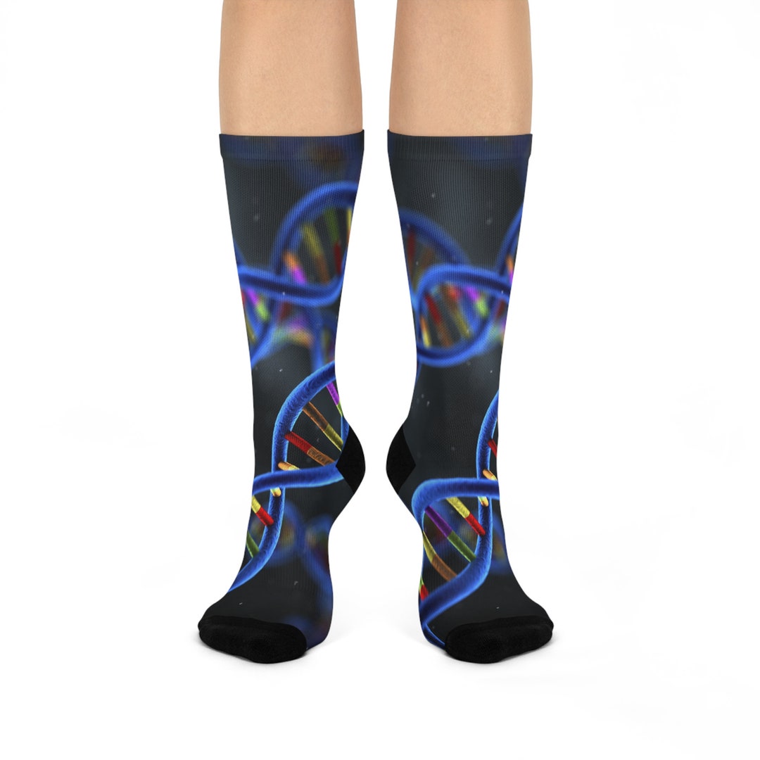 Print on Demand DNA Helix Cushioned Crew Socks DNA Lab Serology Crime ...