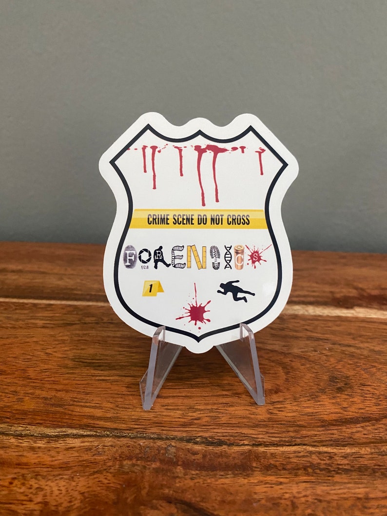 Crime Scene Shield Stickers Forensics Gift CSI Blood Spatter - Etsy