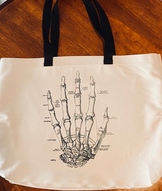 Anatomy Body Parts Skeleton Tan Tote Bag Gift - Etsy