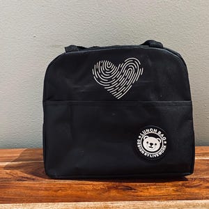 Personalized Fingerprint Heart Bento Box With Insulated Lunch Bag Crime ...