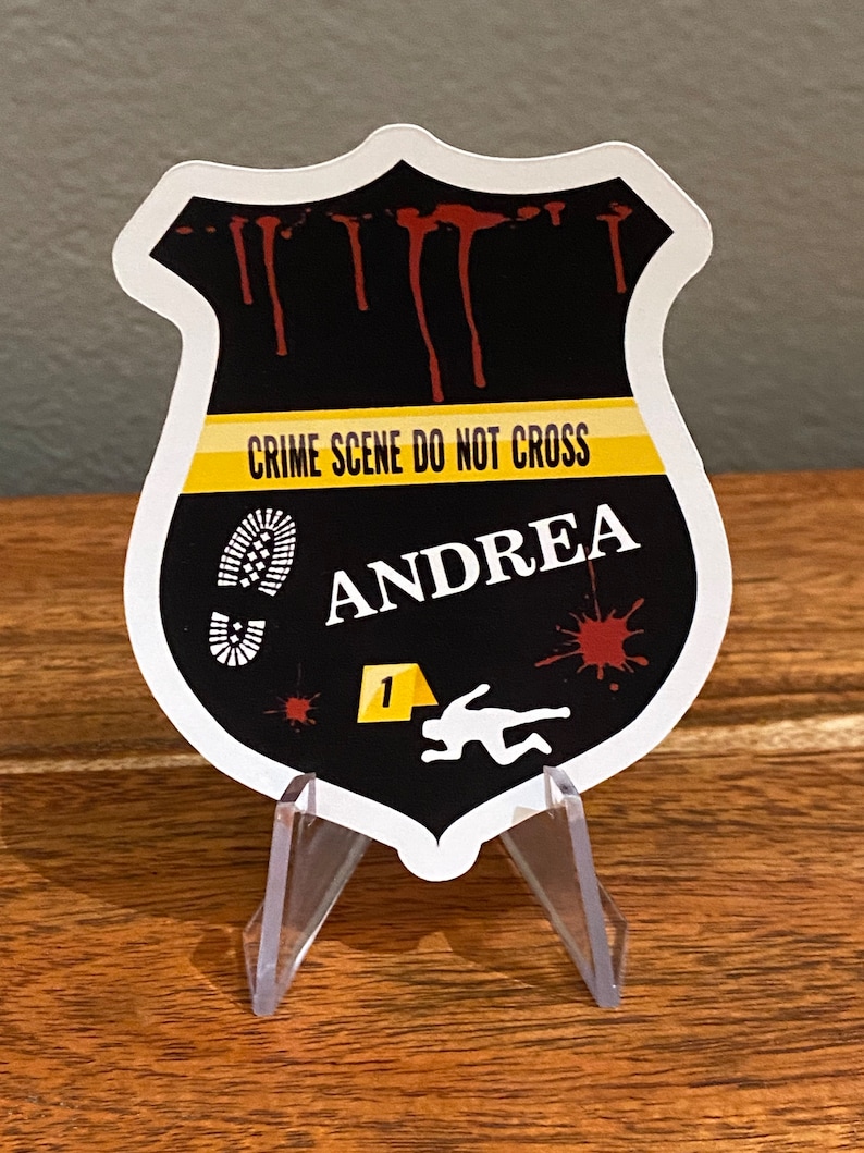 Personalized Crime Scene Shield Stickers Forensics Gift CSI - Etsy