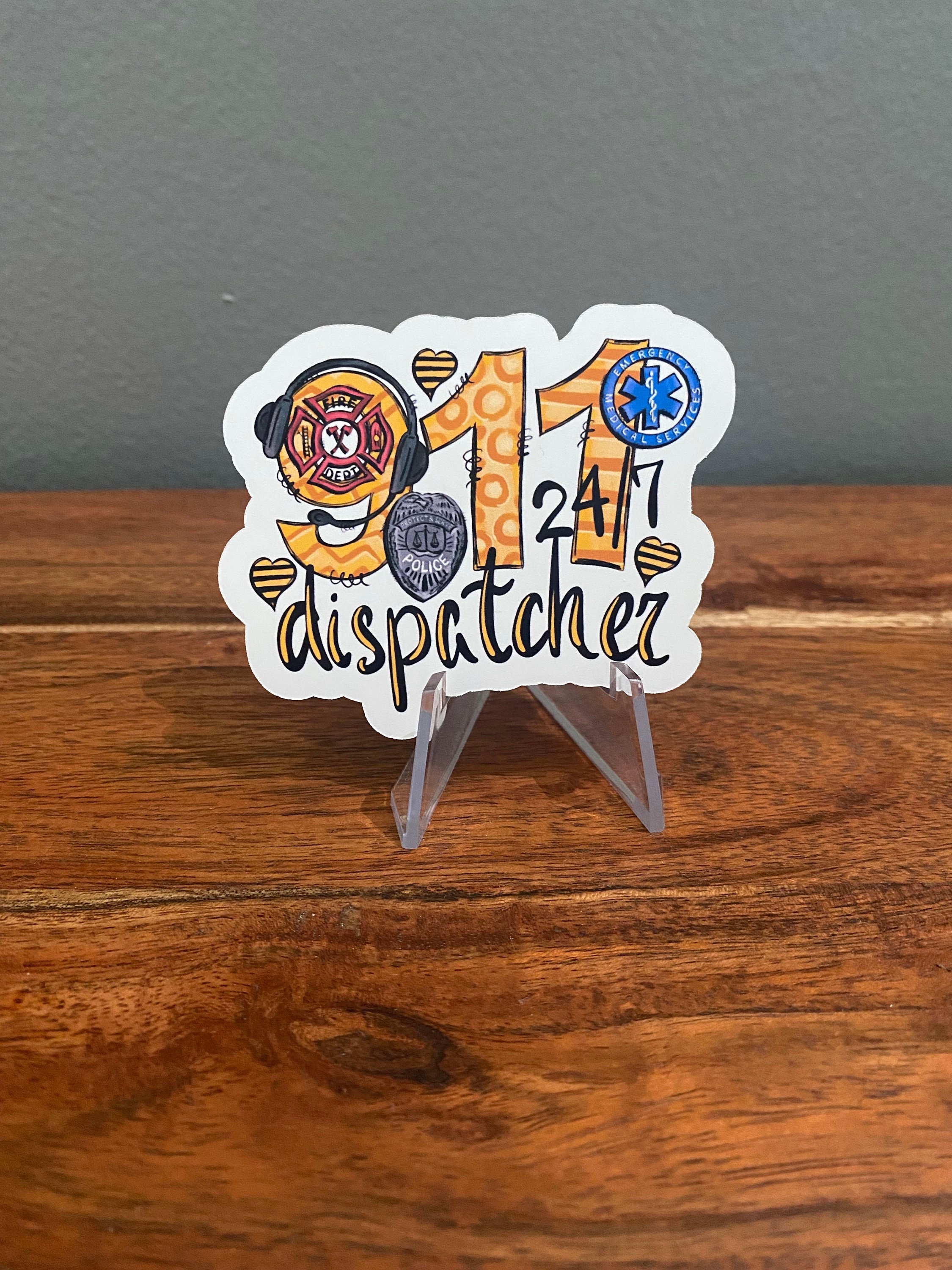 911 Dispatch Sticker Magnet Police Fire EMS Gift - Etsy