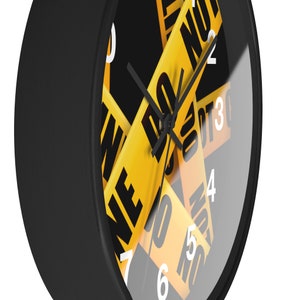 Print on Demand Crime Scene Tape Wall Clock Forensics Office Products ...